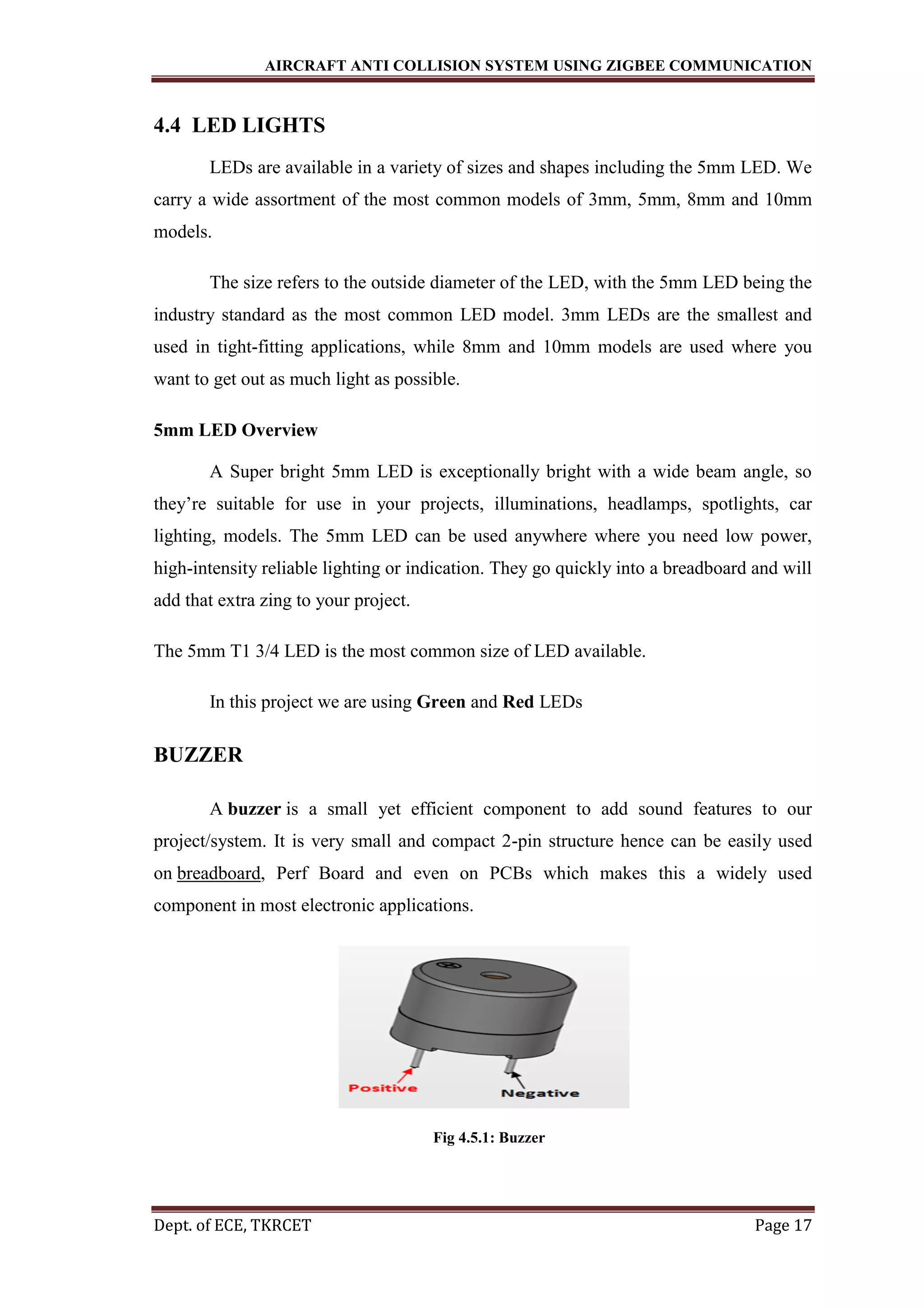 Aircraft Anti collision system using ZIGBEE Communication | PDF