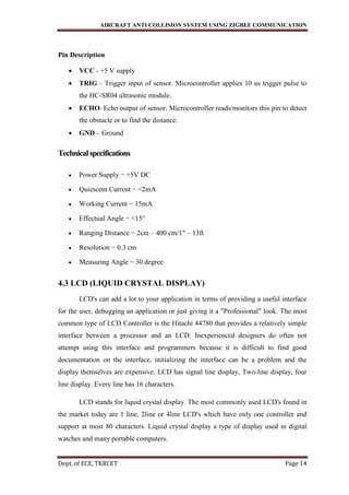 Aircraft Anti collision system using ZIGBEE Communication | PDF