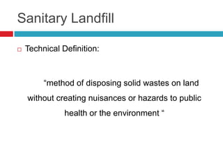 Proposed Municipal Solid Waste Landfill Facility in Keningau (Report ...