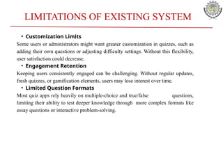 Mini project II Quiz Application system.pptx