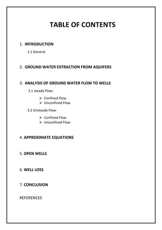 Ground water flow to wells | PDF