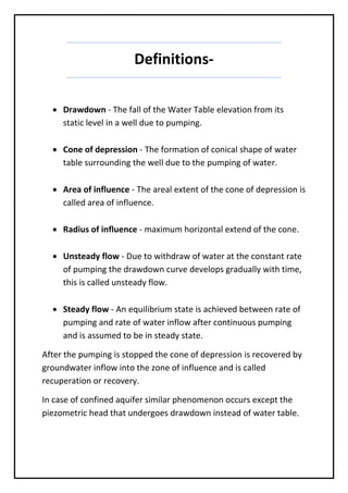Ground water flow to wells | PDF