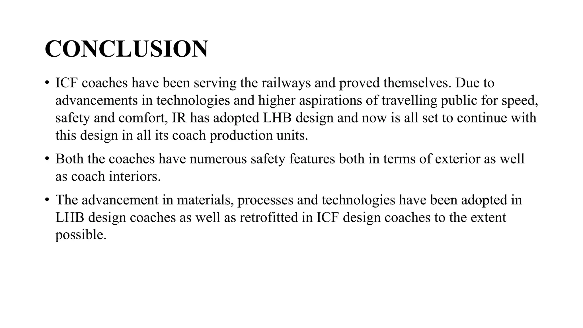 Study on Coach interior fittings of ICF and LHB coaches | PPTX
