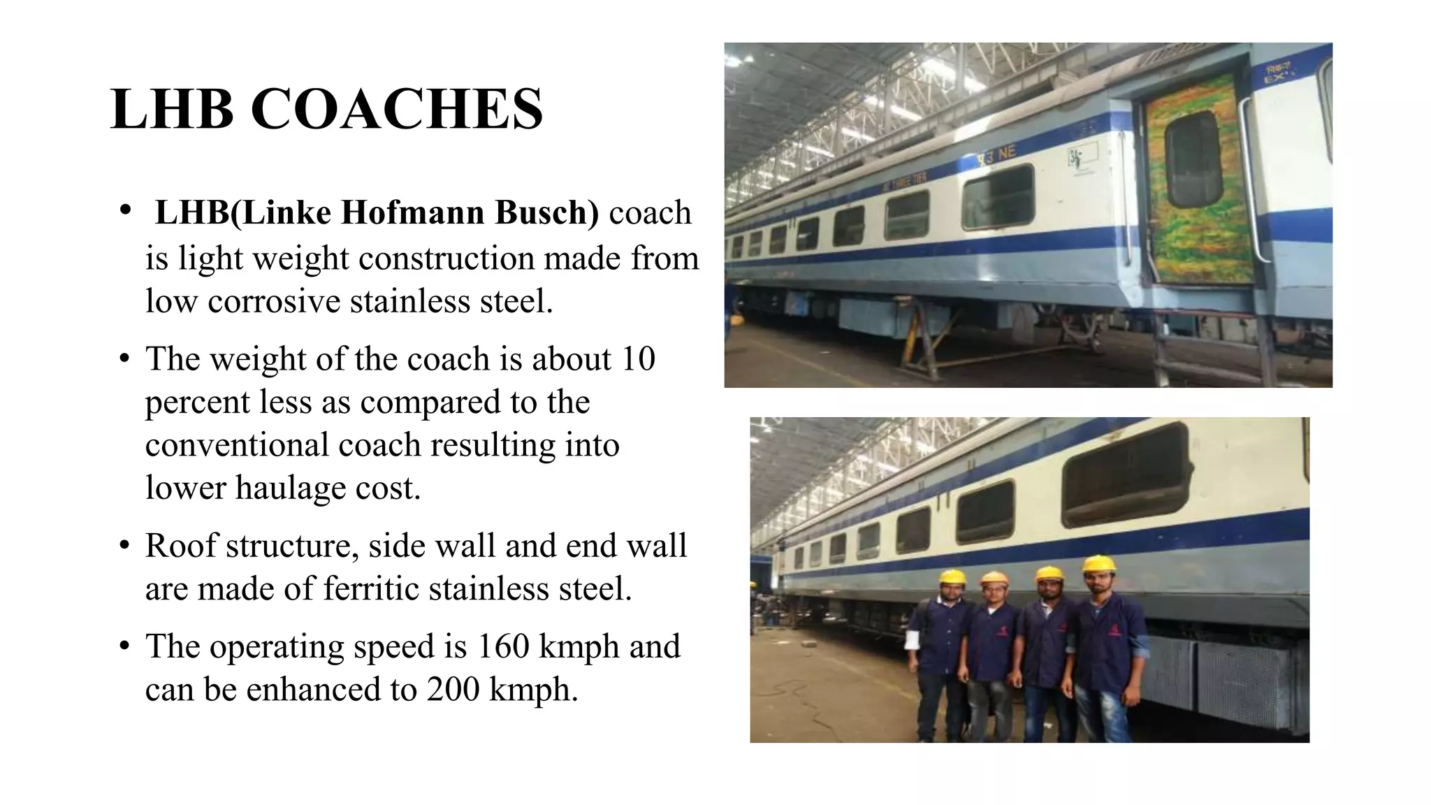 Study on Coach interior fittings of ICF and LHB coaches | PPTX