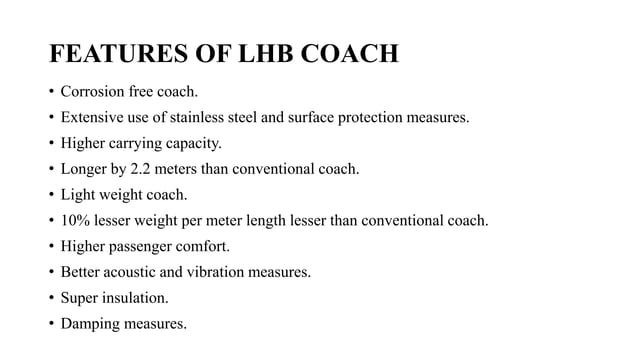 Study on Coach interior fittings of ICF and LHB coaches | PPTX | Rail ...