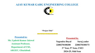 Mini Project PPT Example or Format given by Updesh Jaiswal.pptx