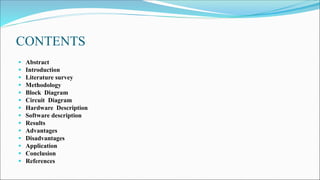 Smart street light using microcontroller | PPT