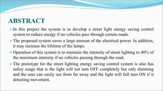 Smart street light using microcontroller | PPT