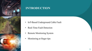 Under Ground Fault Distance Detection using IOT | PPTX