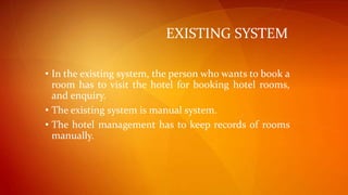 Online Hotel Management System | PPTX