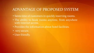 Online Hotel Management System | PPTX