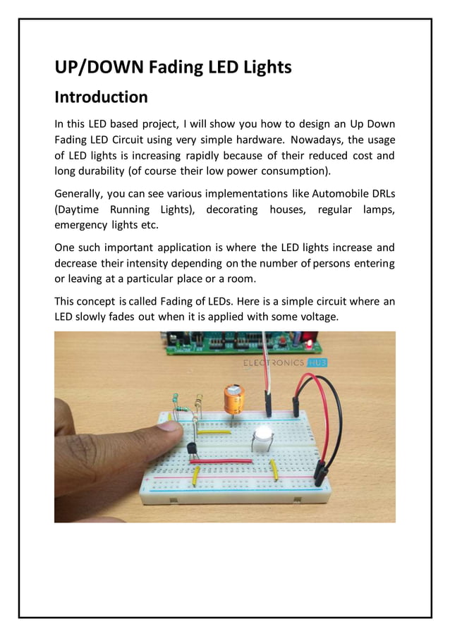 UP AND DOWN FADING OF LED | DOCX | Consumer Electronics | Technology ...
