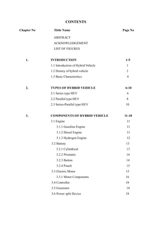 Hybrid Electric Vehicles(HEV) | PDF