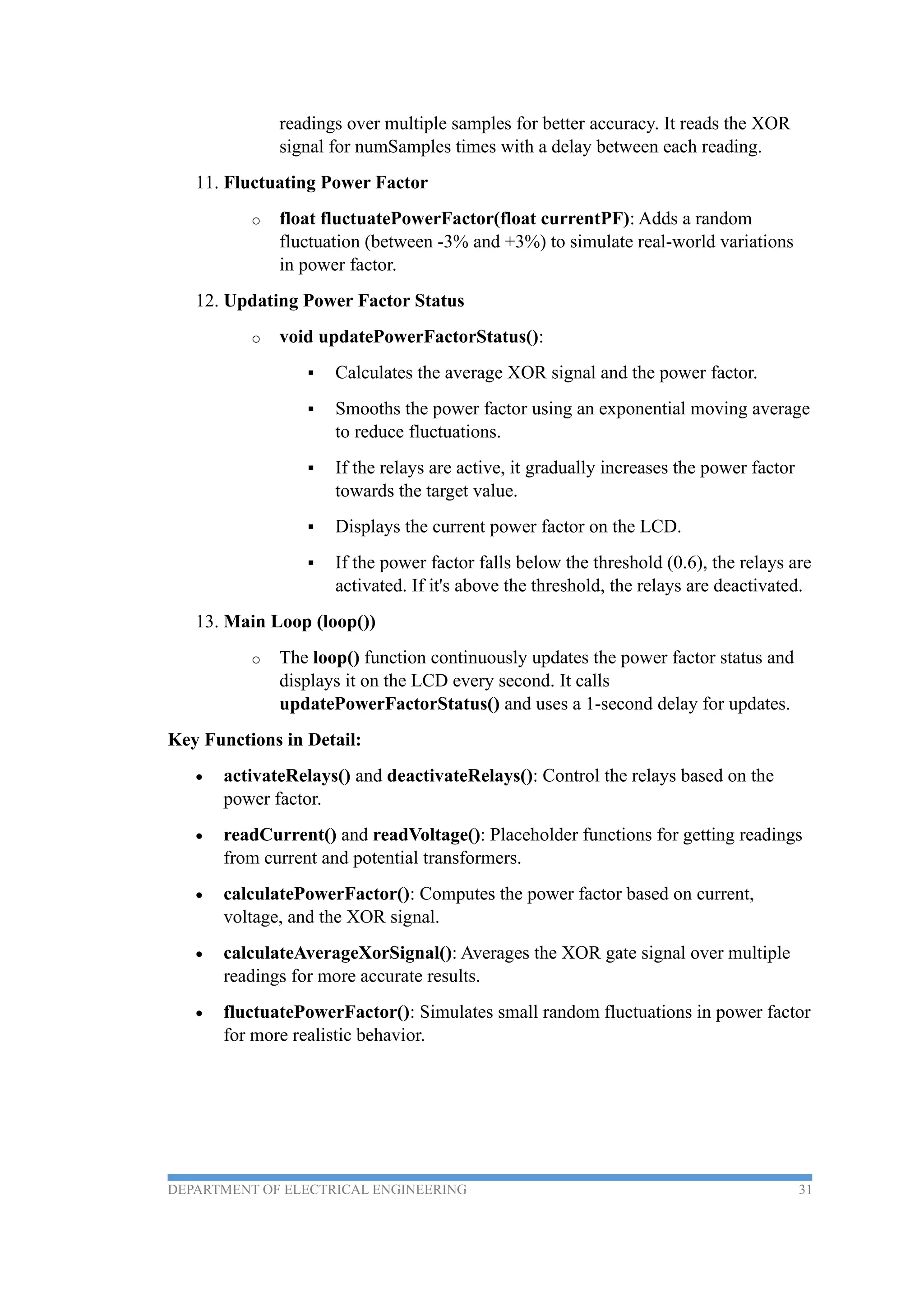 Arduino Based Power Factor Correction Project Report | PDF