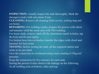 STUDY ON WATER TANK REPAIRS AND BIO-TOILET MODIFICATION | PPTX