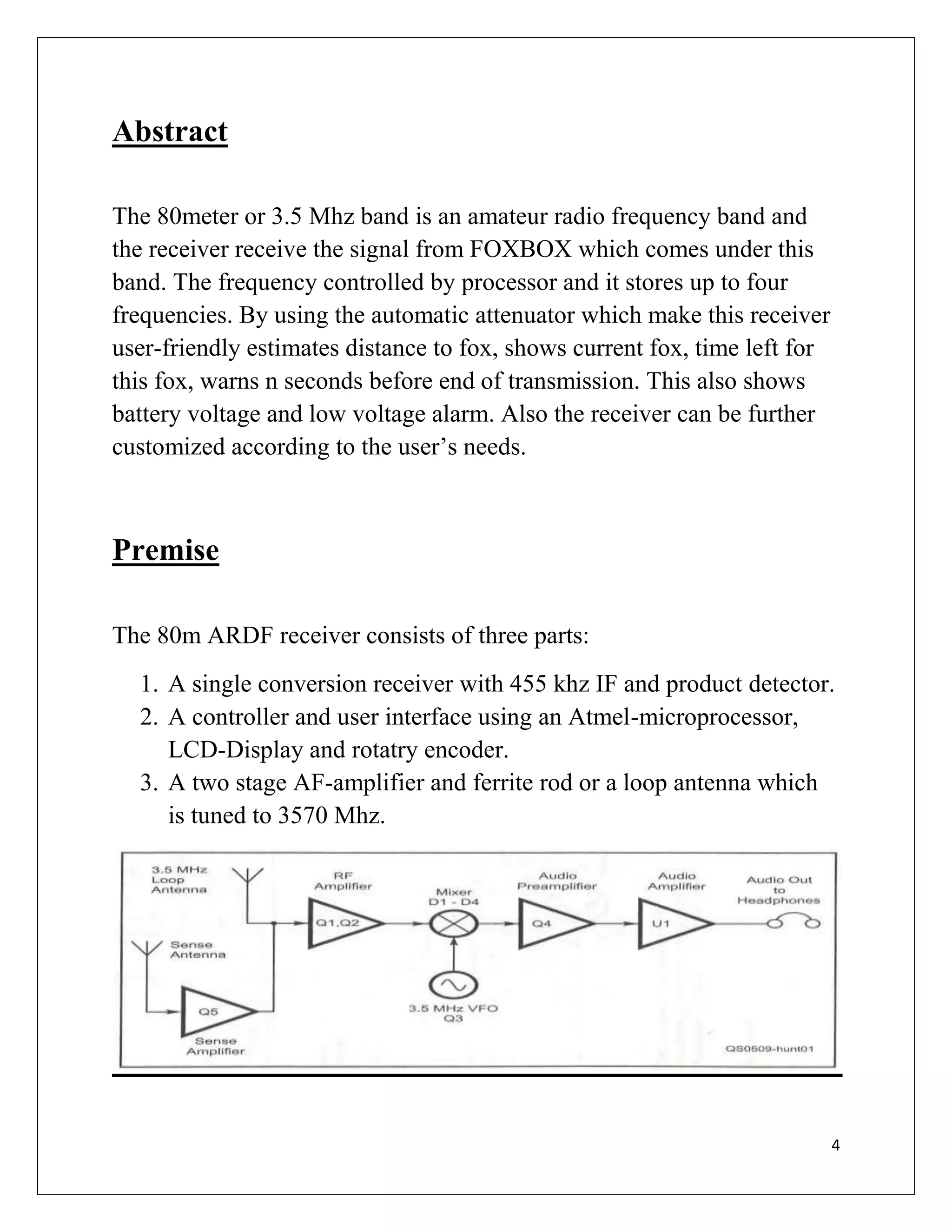 Miniproject report receiver | DOCX