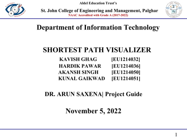 mini project_shortest path visualizer.pptx | Graphics Software ...