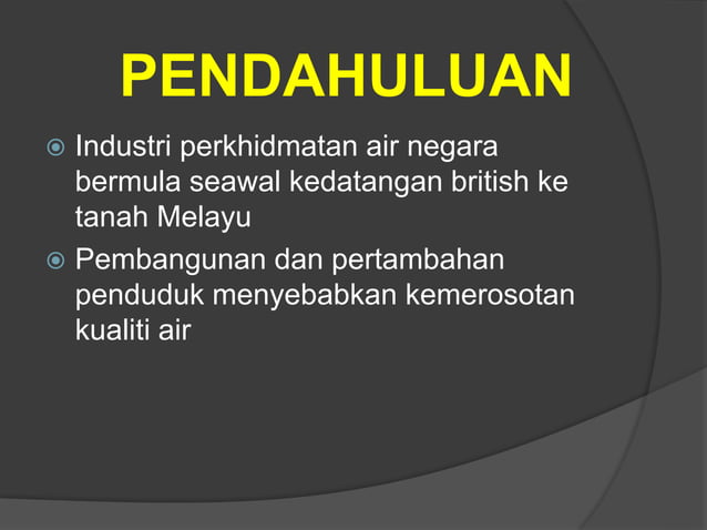 Mini projek ( isu air di malaysia) | PPTX