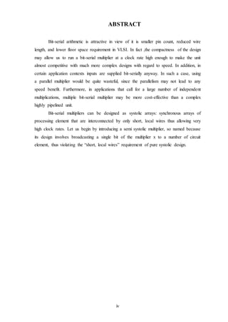 Bit Serial multiplier using Verilog | PDF