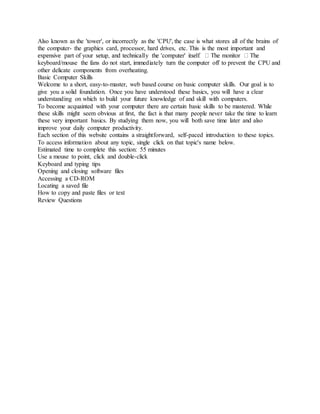 basic of computer | DOCX