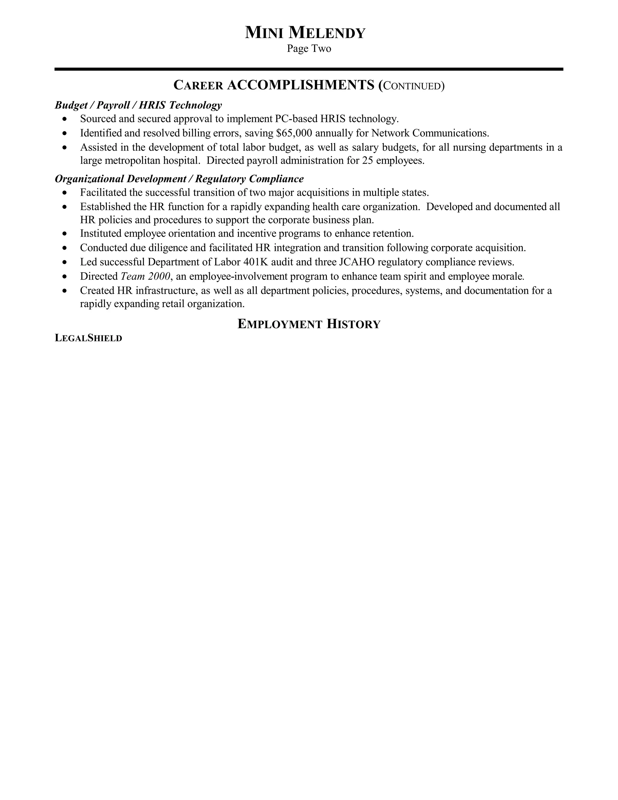 Mini's Resume | DOC
