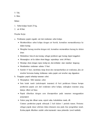 Miniriset kimia lingkungan | DOCX