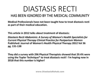 Diastasis Recti: A medical condition with a fitness solution | PDF
