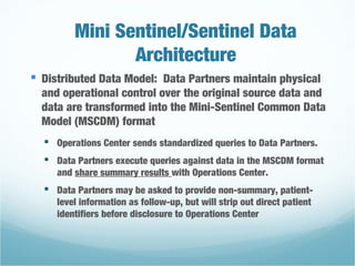FDA Sentinel Initiative - From Surveillance to Research | PPT ...