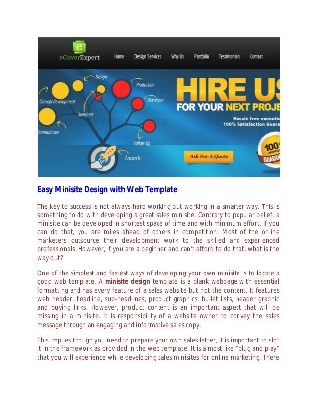 Easy Minisite Design with Web Template