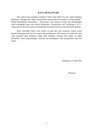 Mini skripsi Media Pembelajaran Matematika | PDF