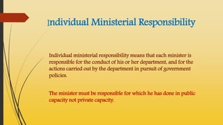 Ministerial responsibility of UK | PPTX