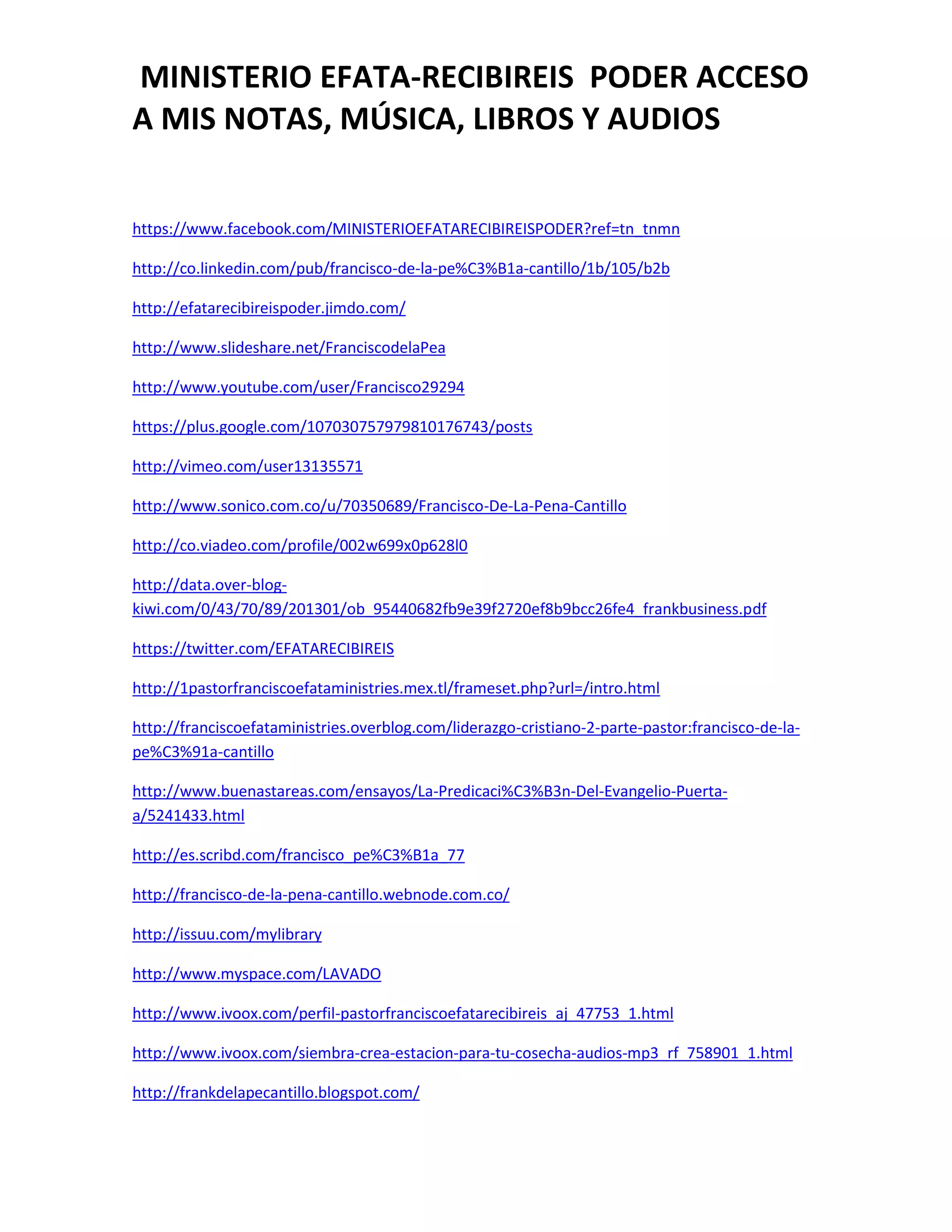 Ministerio efata click/MIS ENLACES | DOCX