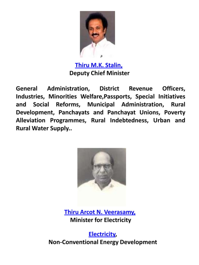 Ministers of tamilnadu | PPTX