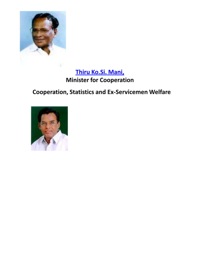 Ministers of tamilnadu | PPTX