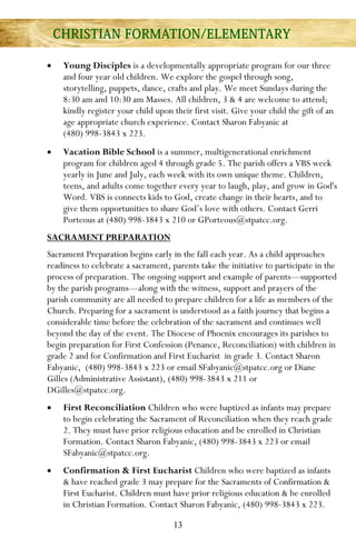 St. Patrick Catholic Community Ministry Booklet | PDF