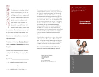Ministry Flyer | PDF
