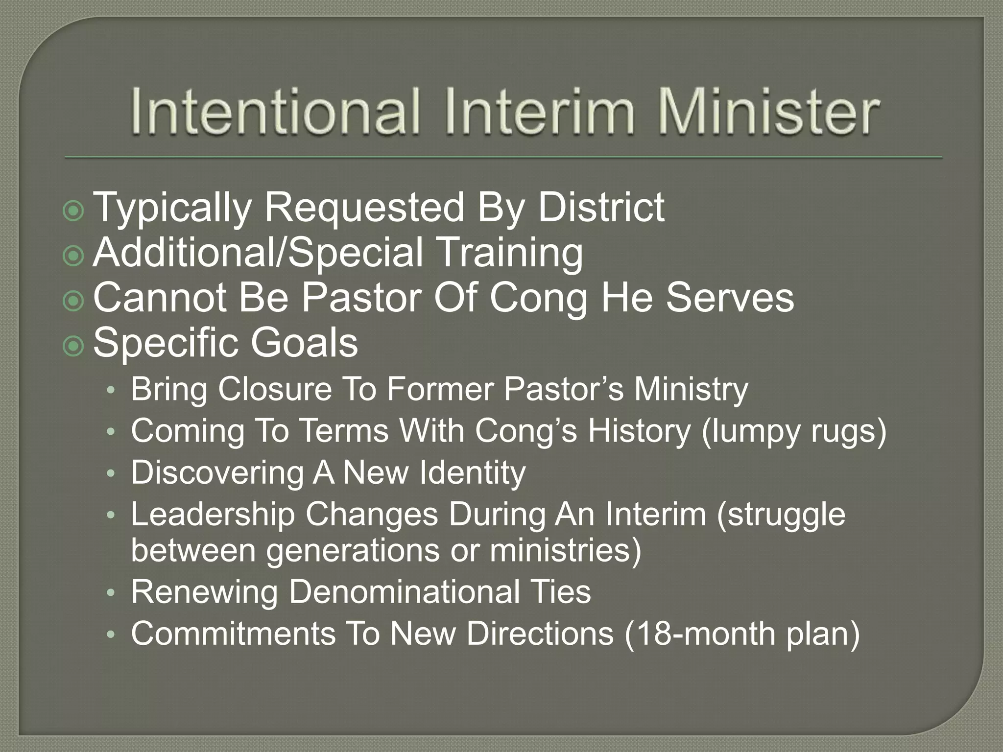 Ministry Configurations | PPTX