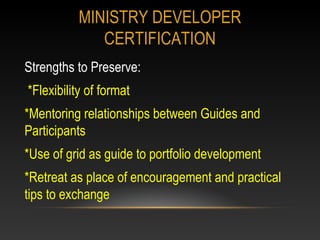 Ministry Developers Collaborative Critique | PPT