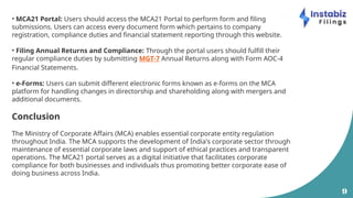 Understanding the Ministry of Corporate Affairs (MCA) | PPTX