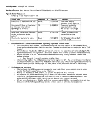 Ministry teams minutes Jan. 2014 | PDF