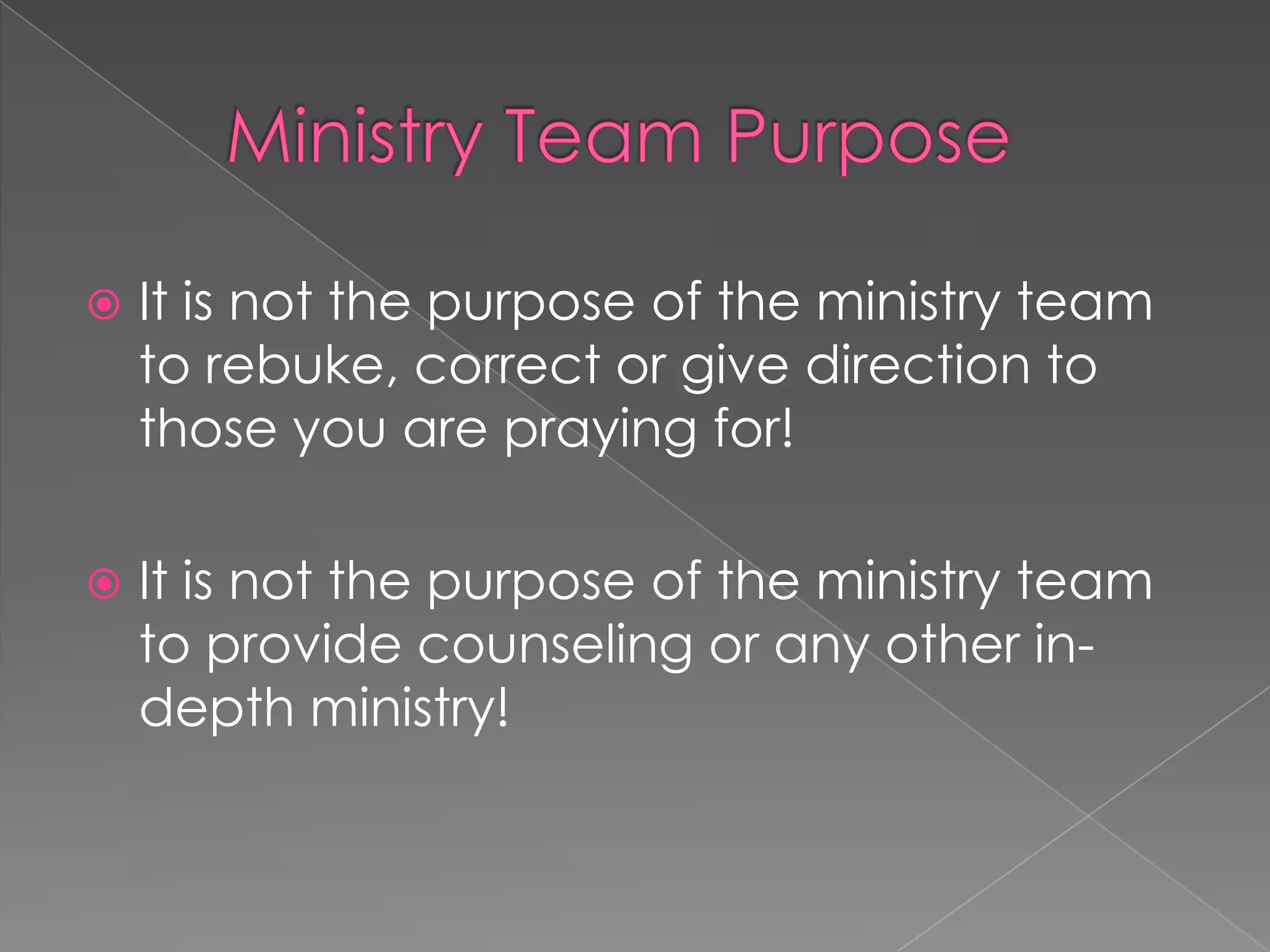 Ministry Team Training | PPTX