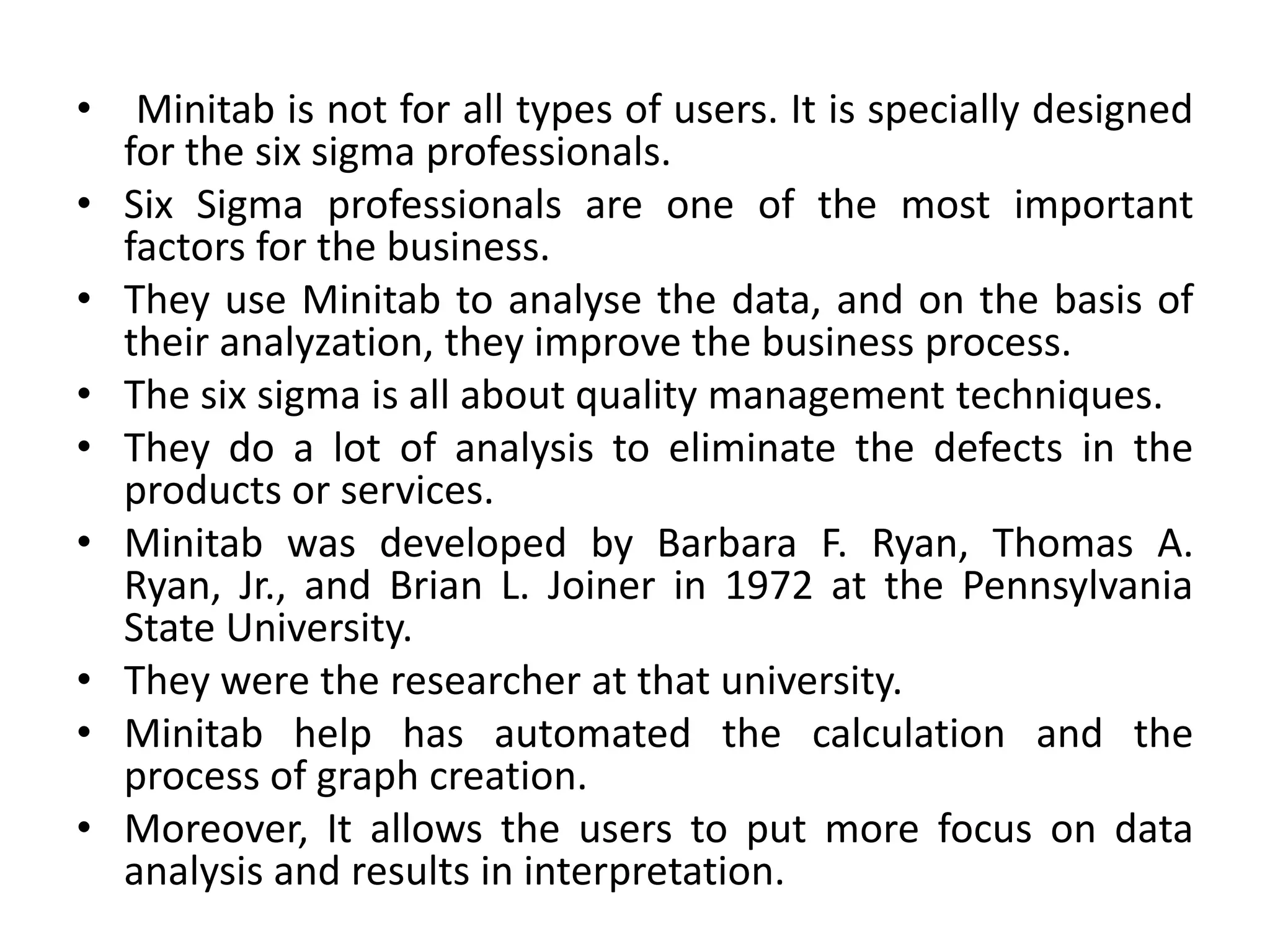 Minitab- A statistical tool | PPTX