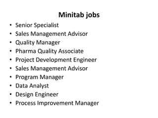 Minitab- A statistical tool | PPTX