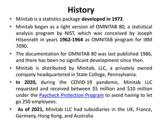 Minitab- A statistical tool | PPTX