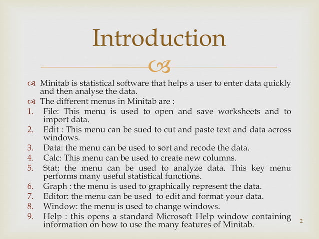Minitab.pptx | Technology & Computing