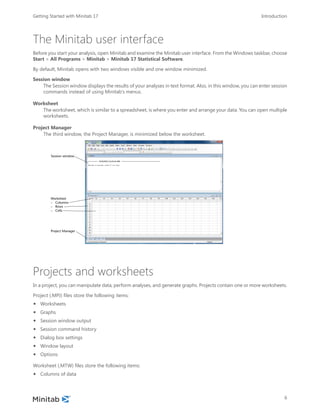 Minitab - getting started | PDF