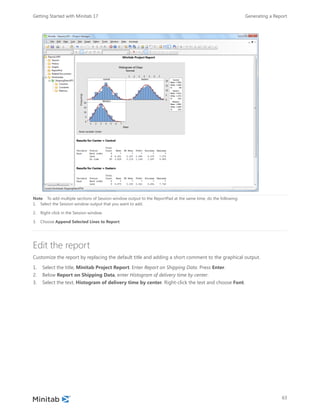 Minitab - getting started | PDF