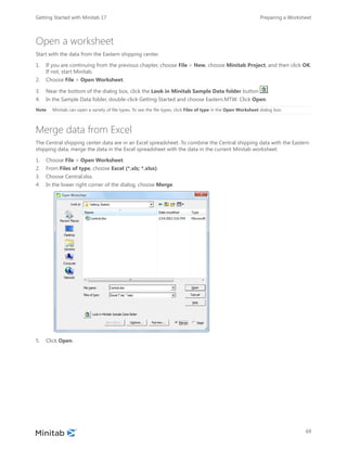 Minitab - getting started | PDF