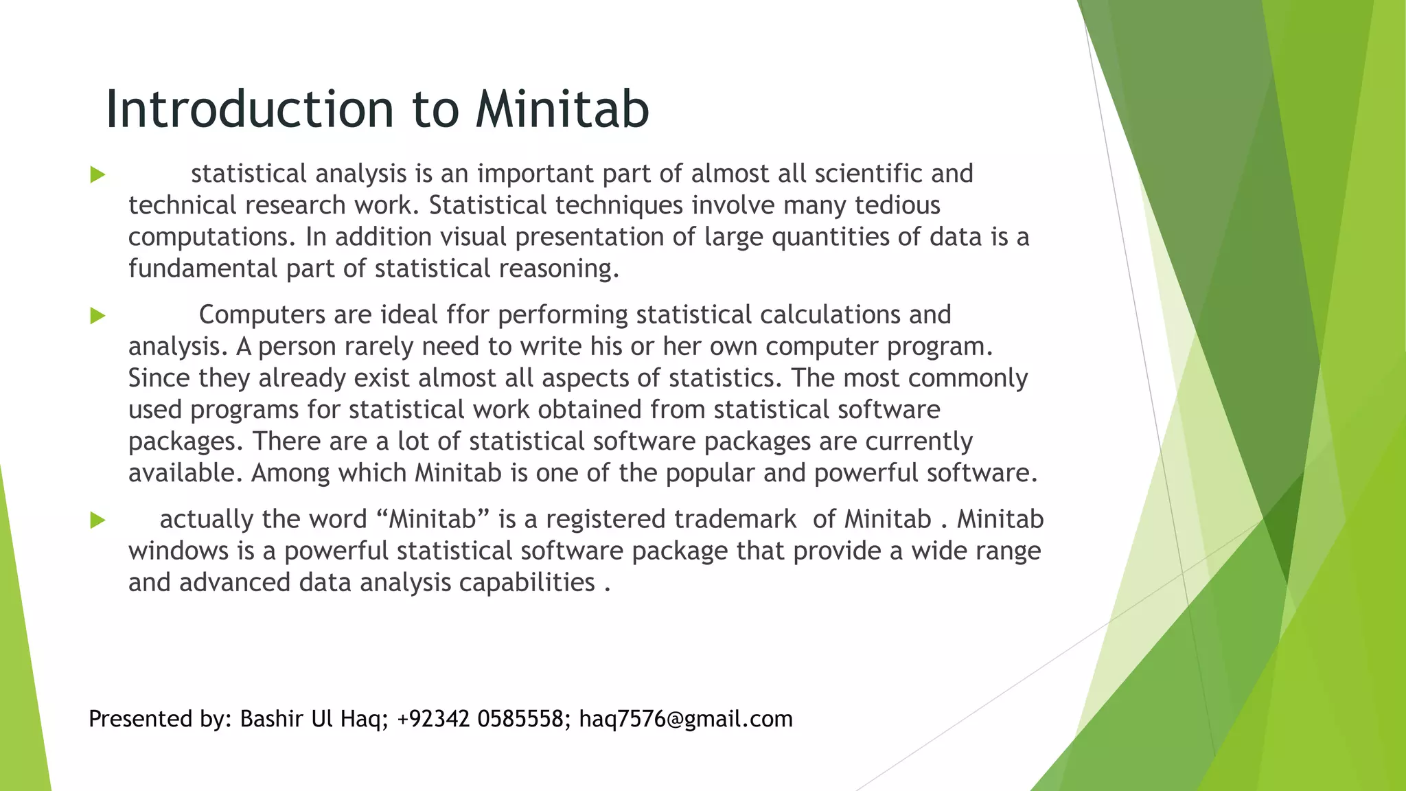 "A BASIC GUIDE TO MINITAB" published by Bashir Ul Haq | PDF | Operating ...