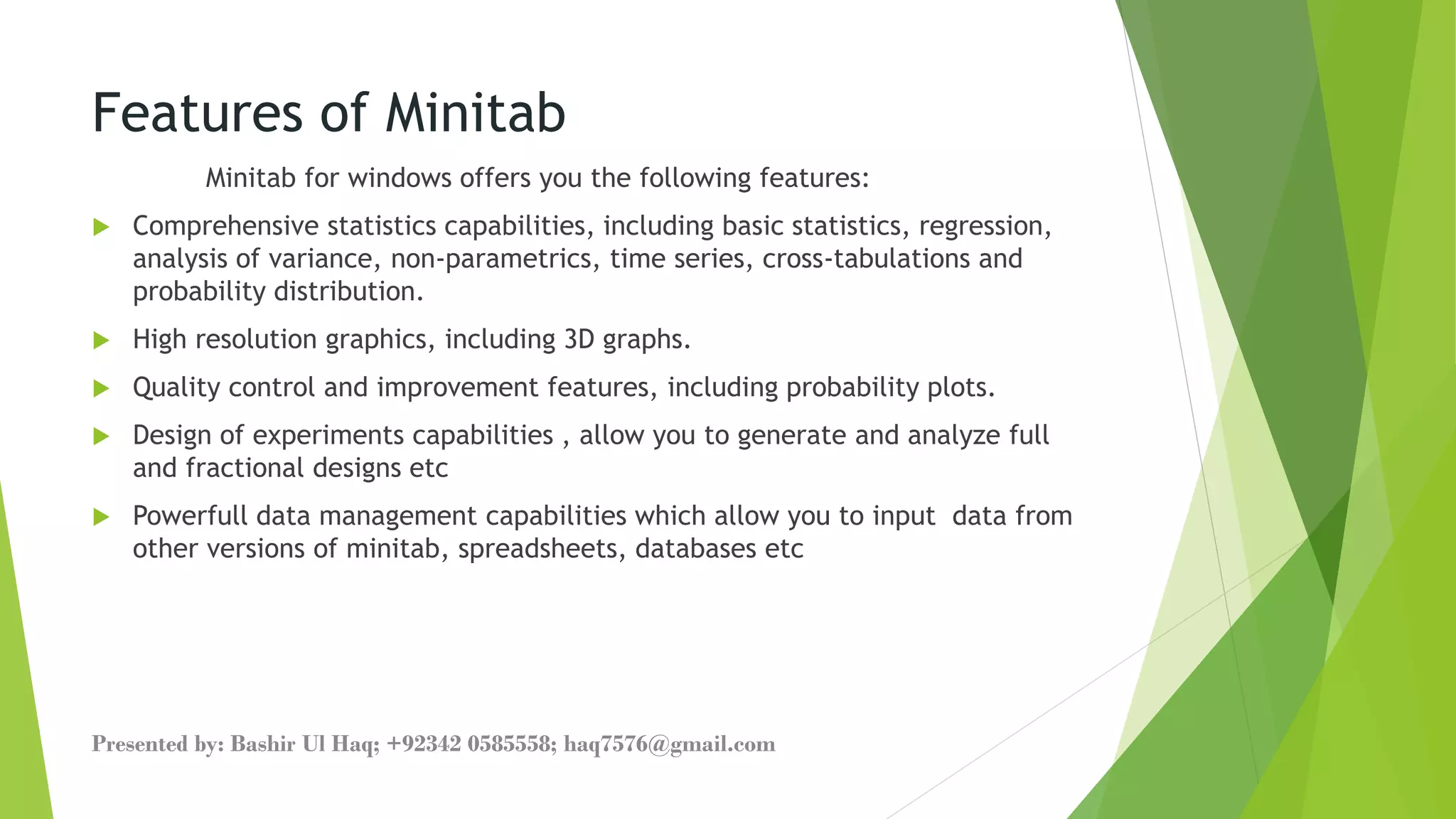 "A BASIC GUIDE TO MINITAB" published by Bashir Ul Haq | PDF